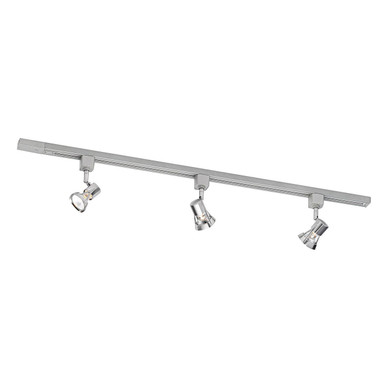 Firstlight 1-Metre 3-Light Track Light Kit in Satin Steel | Lightbulbs ...