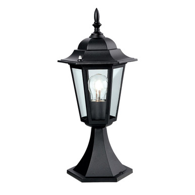 Firstlight Pillar 6-Panel Outdoor Post Light Clear in Black ...