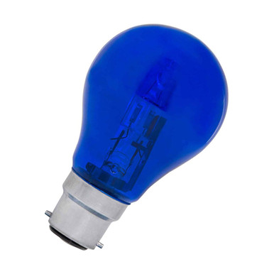Opus Halogen GLS B22 42W Dimmable Blue Coloured | Lightbulbs Direct