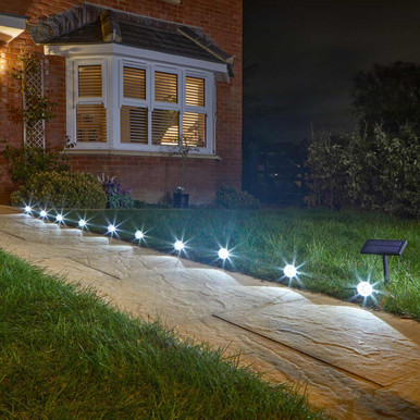 SuperBright MultiSpot LED Solar Spotlights – 10 Pack