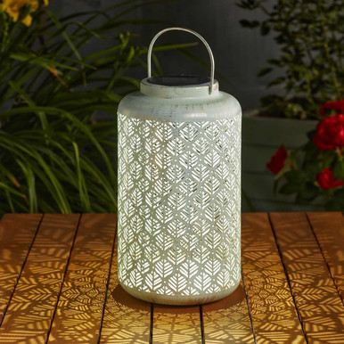 Smart Solar Solaire XL LED Solar Lantern - Sage | Lightbulbs Direct