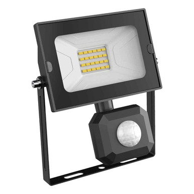 Opus LED Floodlight 20W with PIR Sensor 4000K Lights Black | Lightbulbs ...