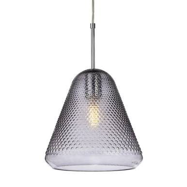 Firstlight Fortune Pendant Light Smoked Dimple in Chrome | Lightbulbs ...