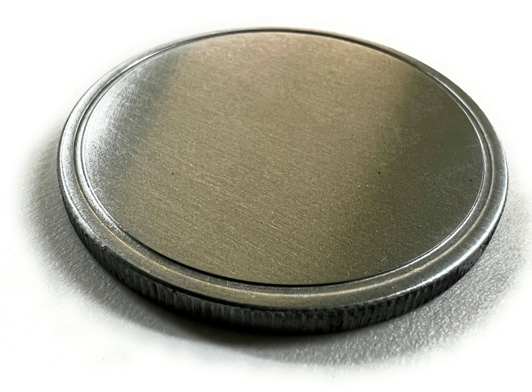 Blank Zinc Alloy Brushed Challenge Coin 40mm - Laser Engravable