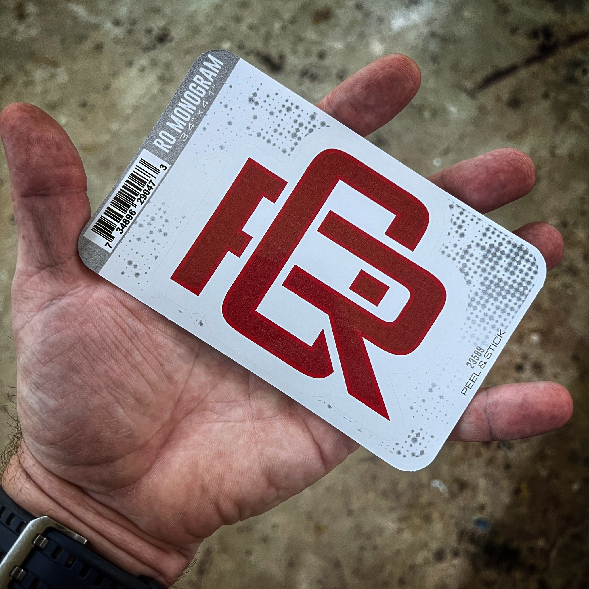 Red Oak RO Lettering Monogram- Sticker