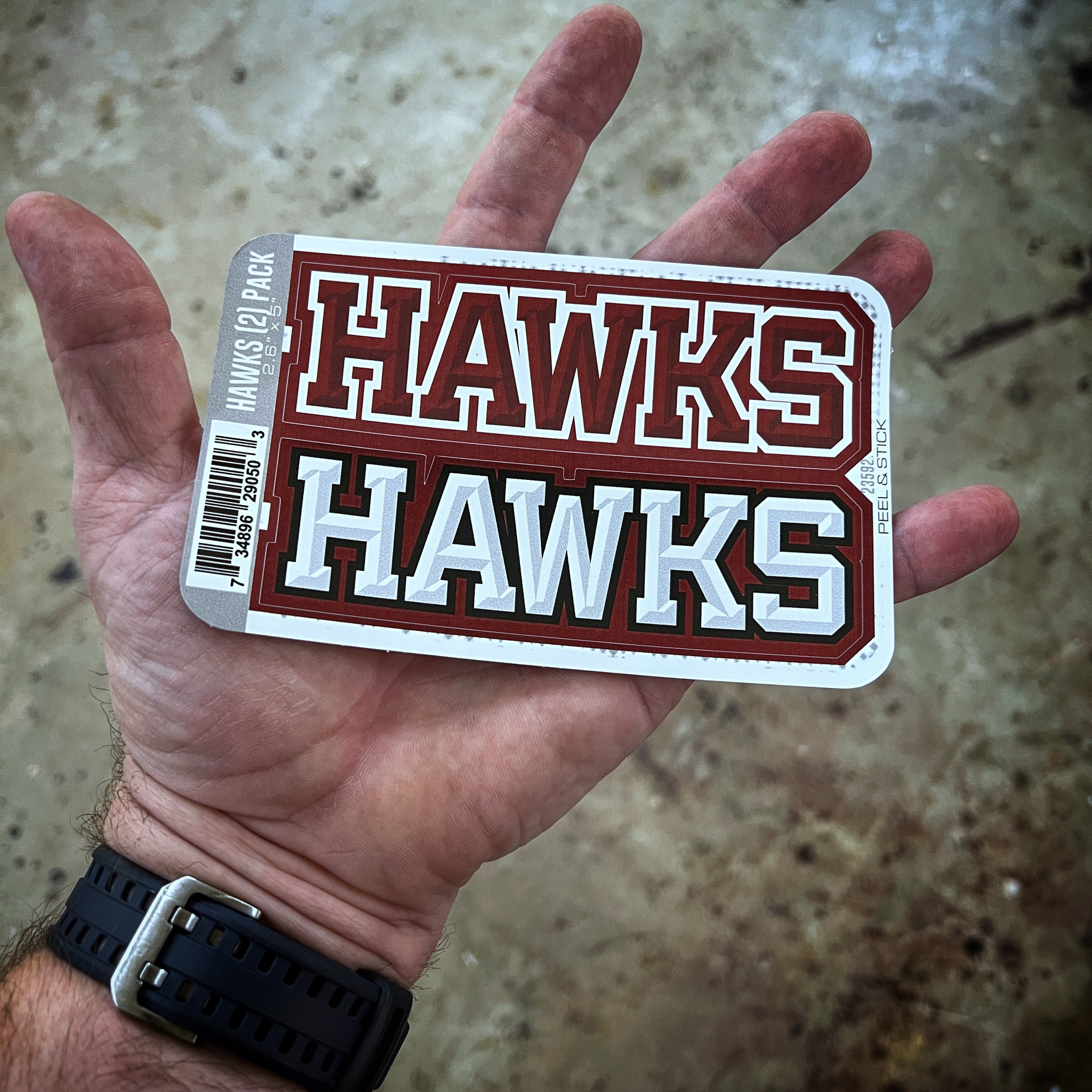 Hawks Lettering (2 pack) - Stickers