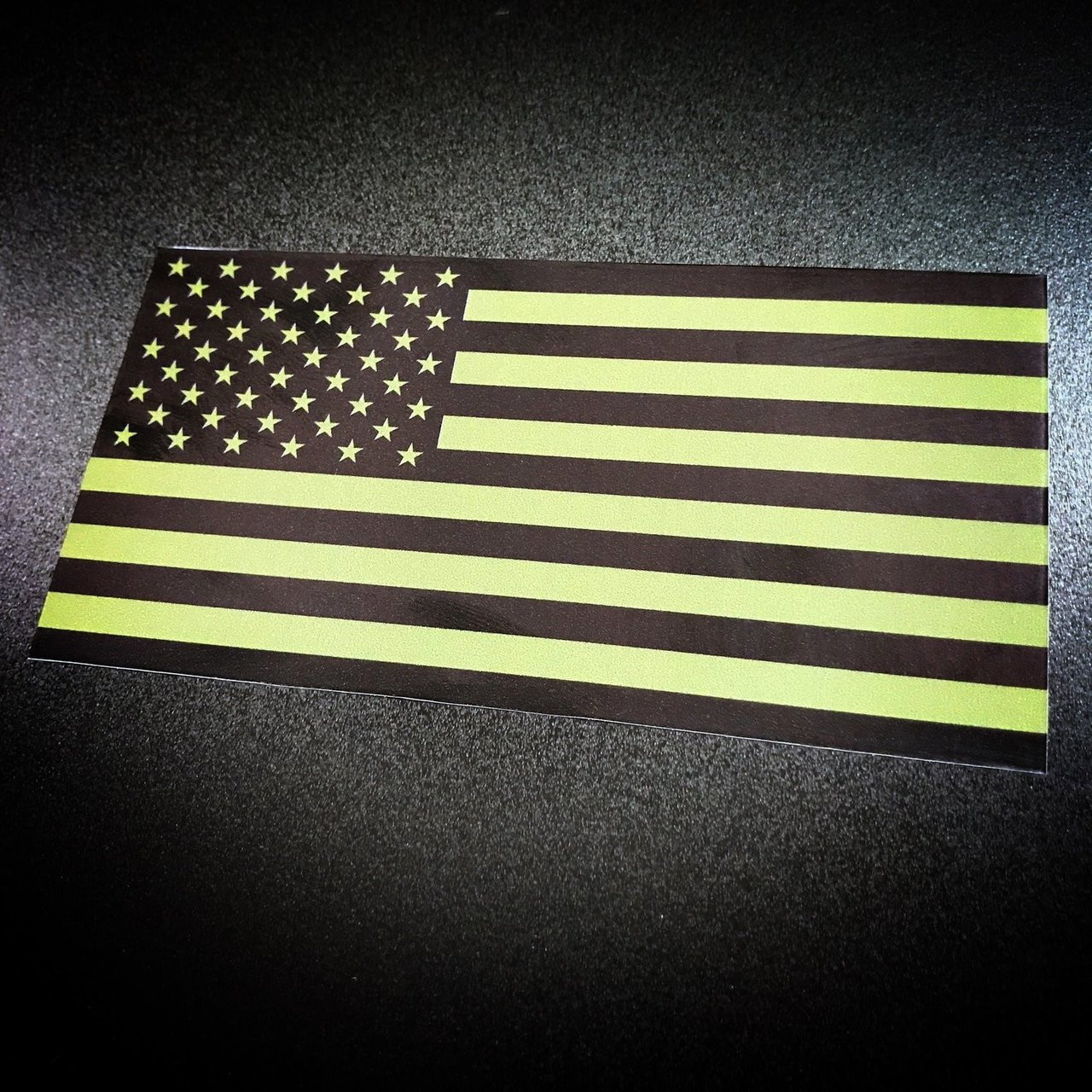American Flag Green - Sticker