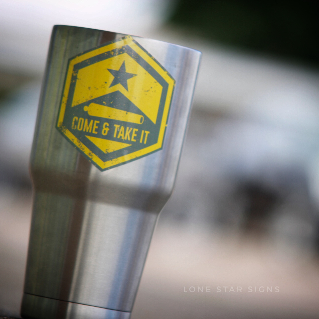COME & TAKE IT Hexagon Sticker