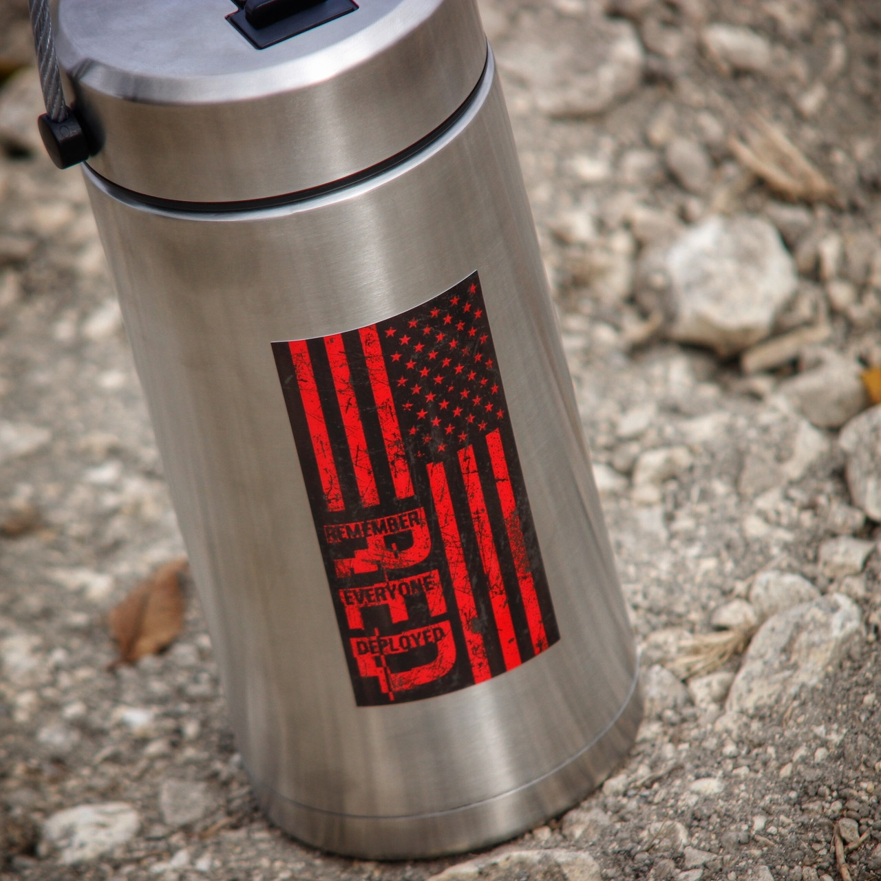 Remember Everyone Deployed Flag - Sticker
