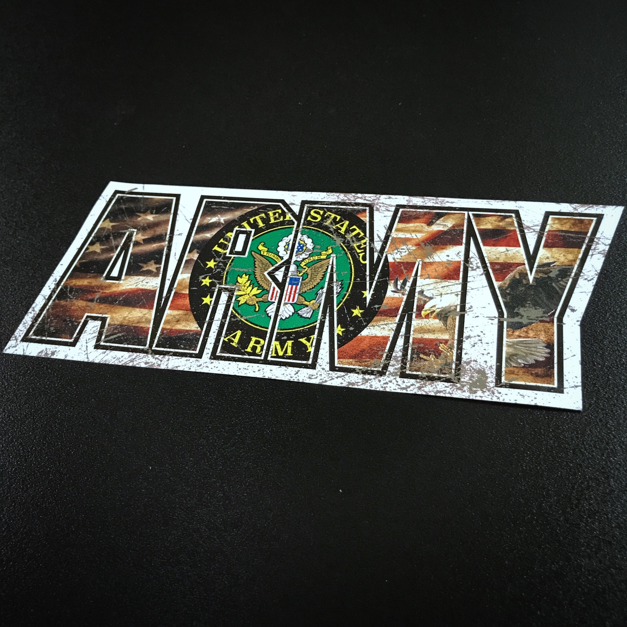 ARMY Flag Lettering Vintage - Sticker