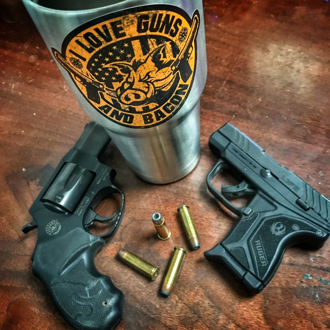 I Love Guns and Bacon - Sticker