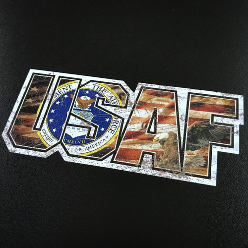 USAF Flag Lettering - Sticker