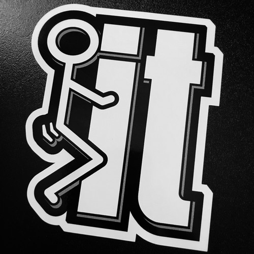 F IT Stick Figure - Sticker