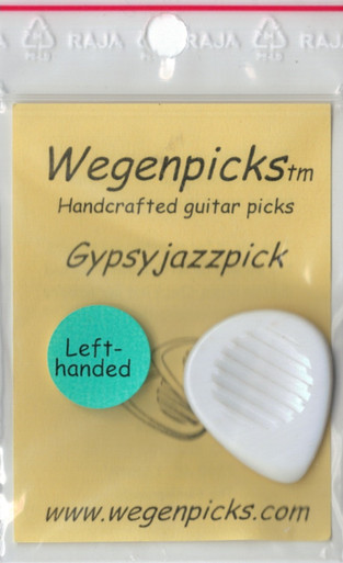 The Original Wegen Left Handed Gypsy Jazz Guitar Pick (3.5mm) (WHITE ...