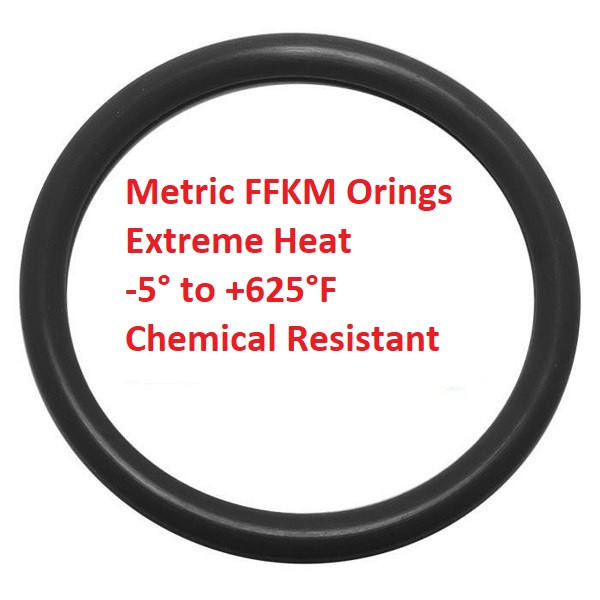 FFKM O-ring 5 x 1mm Temp -5° to -625°F - OringsandMore