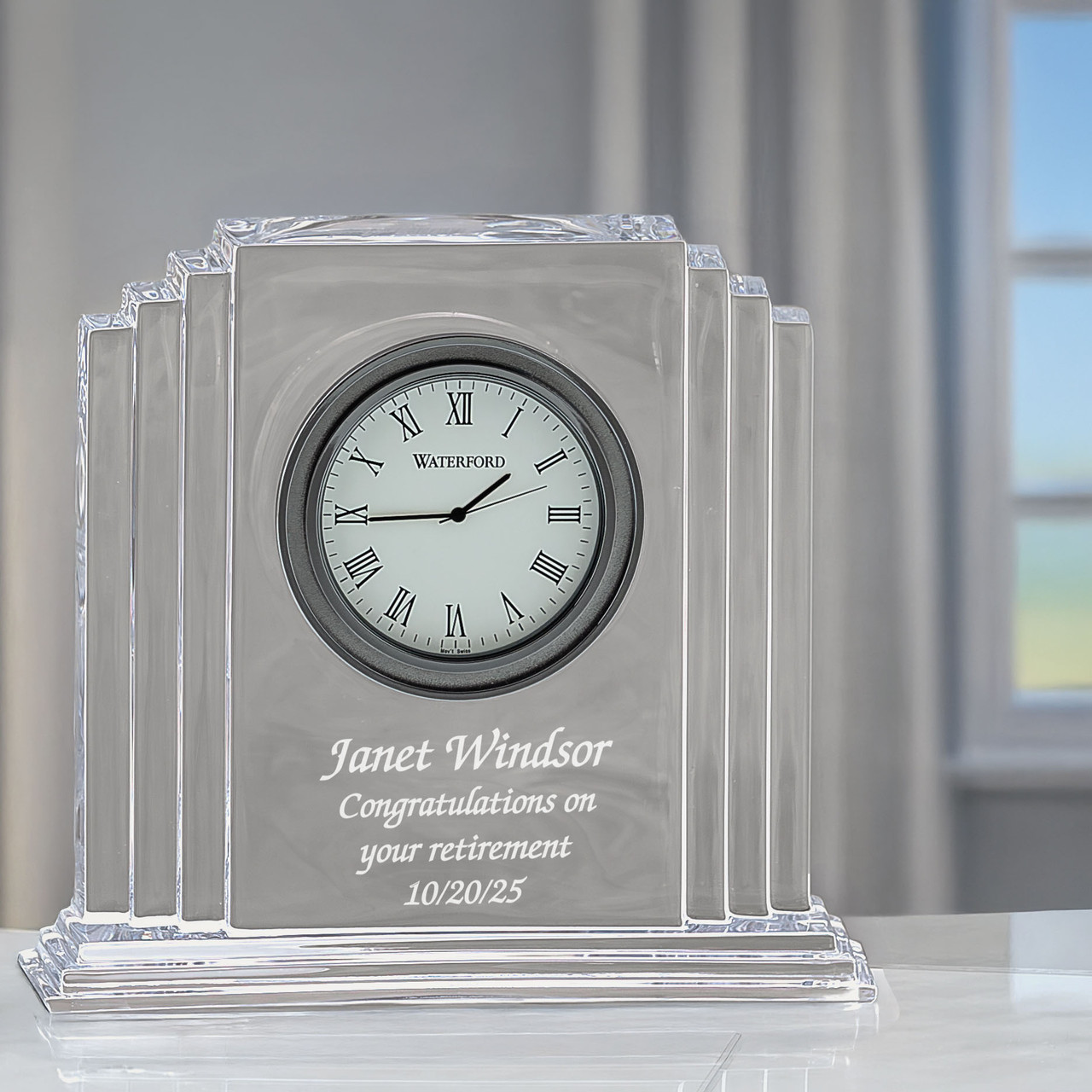 Personalized Waterford Clock- Great Wedding Gift | The Crystal Shoppe