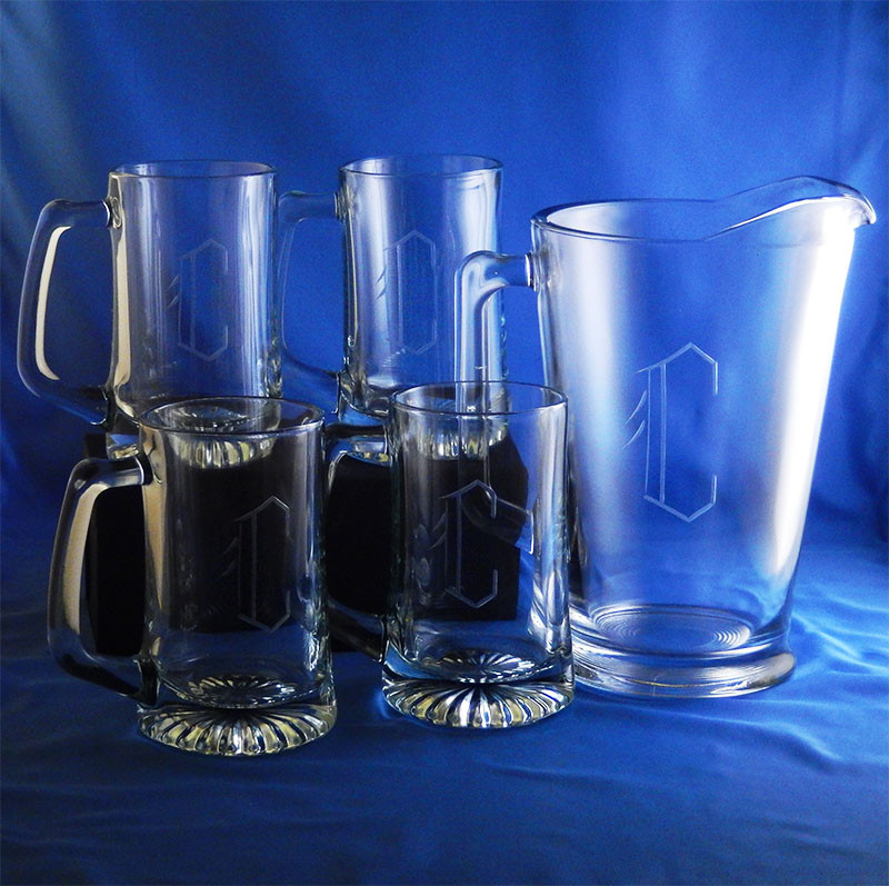Personalized Beer Set- Great Teacher's Gift | The Crystal Shoppe