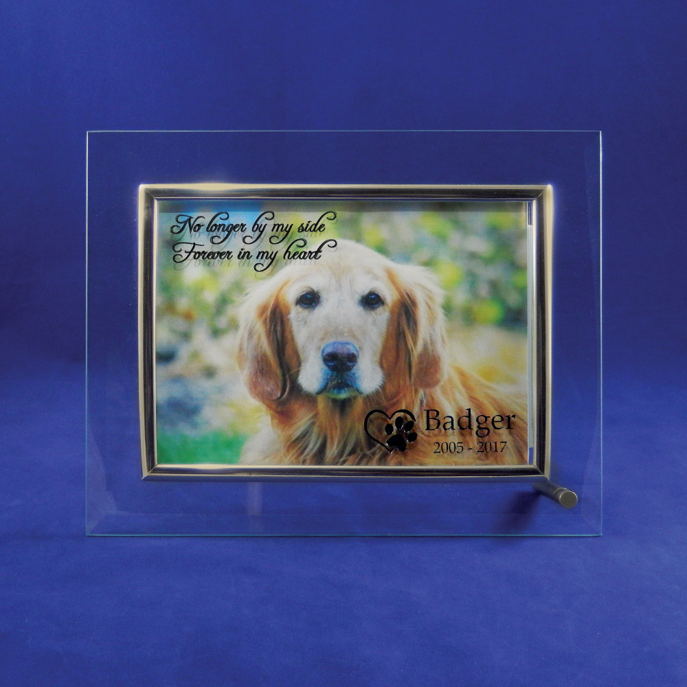 Personalized Crystal Glass Frame- Lovely memorial Gift | The Crystal Shoppe