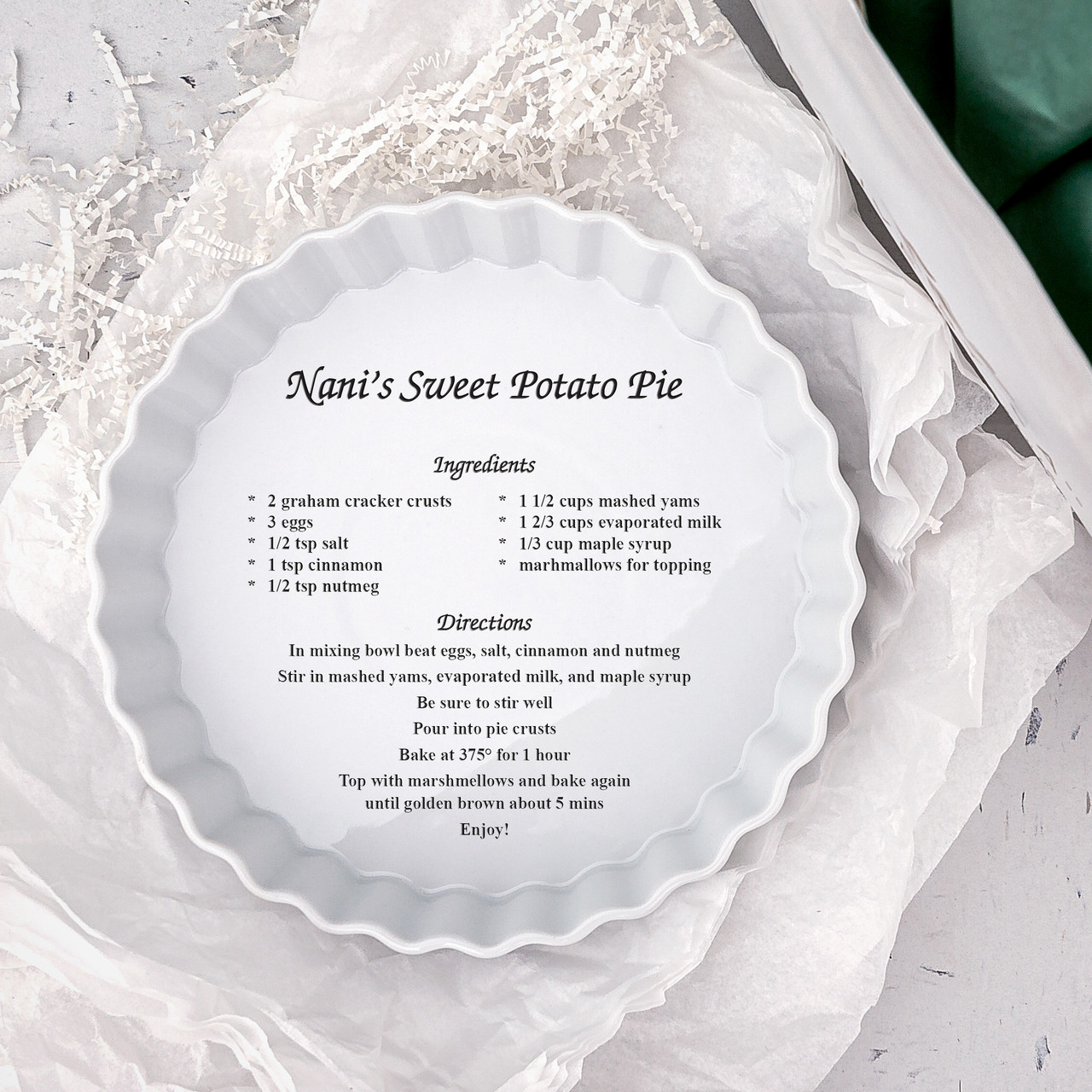 Personalized Pie Dish- Family Traditions - Wedding Gift | The Crystal ...