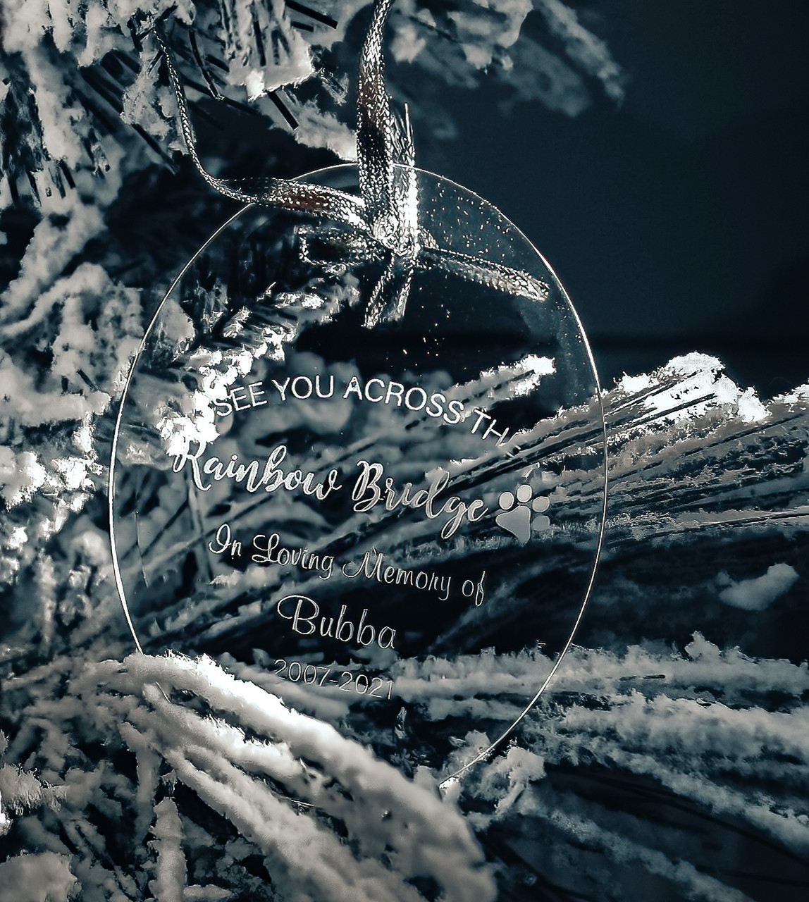 Personalized Crystal Glass Ornament - Great Memorial Gift | The Crystal ...