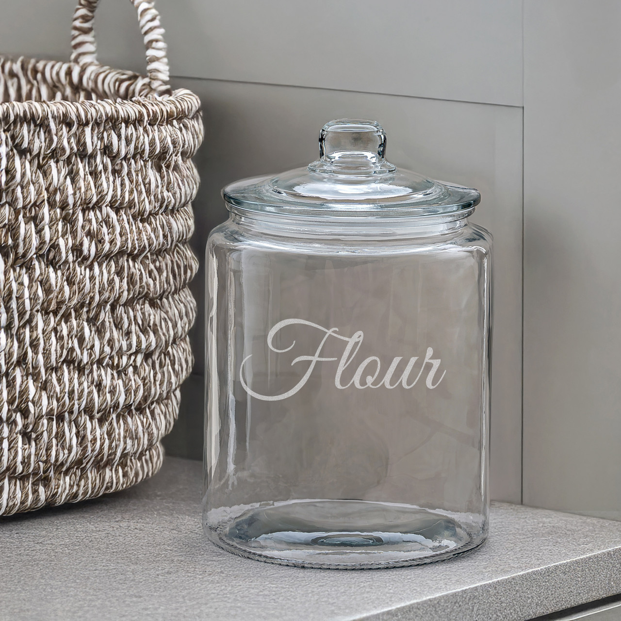 Personalized Flour Jar - Great Birthday Gift | The Crystal Shoppe