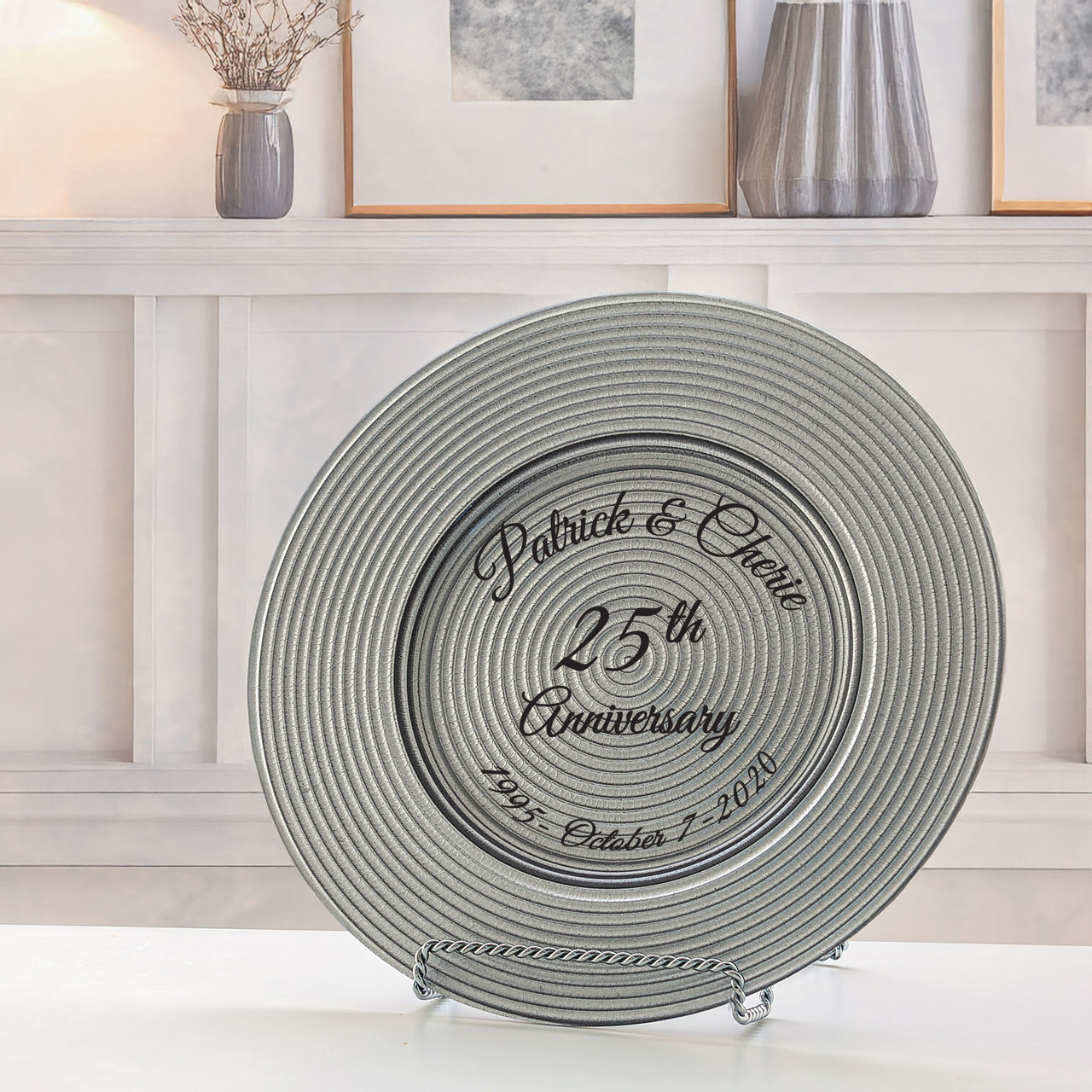 Personalized Silver Anniversary Platter - Great Anniversary Gift | The ...