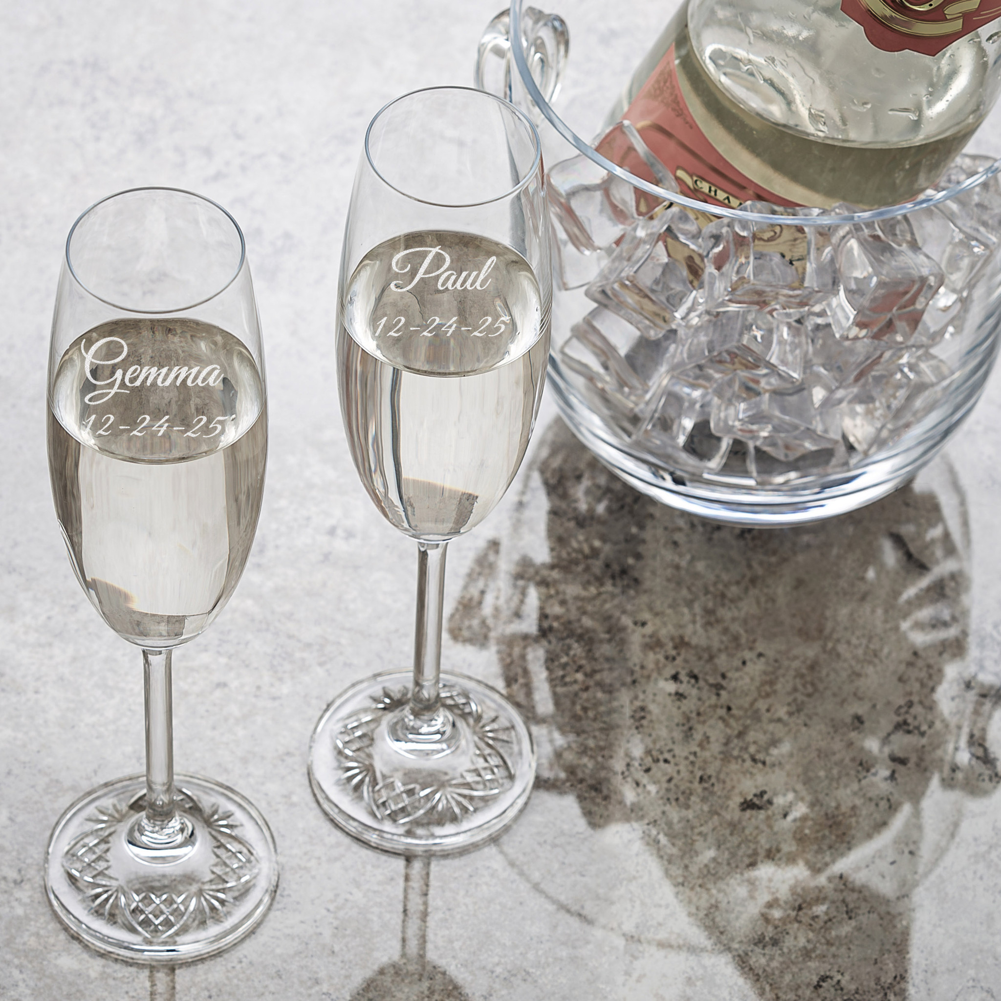 Personalized Crystal Toasting Flutes - Great Wedding Gift | The Crystal ...