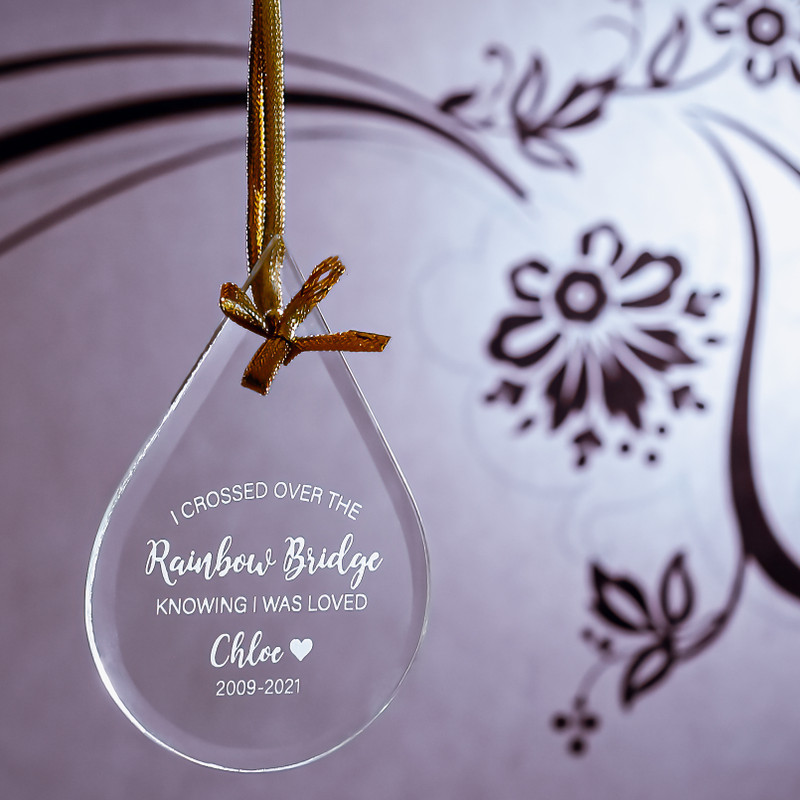 Personalized Crystal Glass Ornament - Great Memorial Gift | The Crystal ...