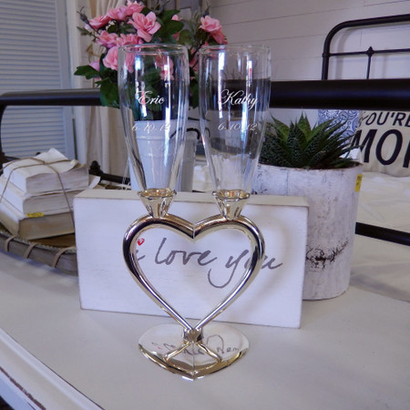 Personalized Crystal Flutes - great Wedding gift | The Crystal Shoppe.