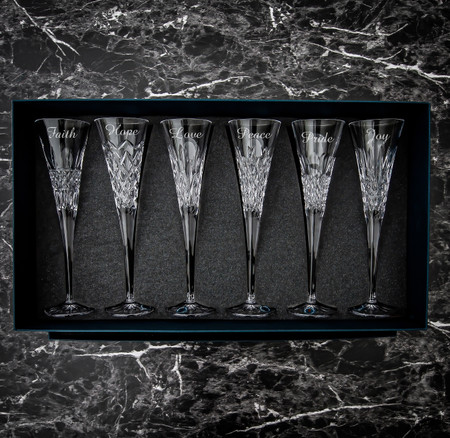 Personalized Crystal Flutes - Great wedding Gift | The Crystal Shoppe