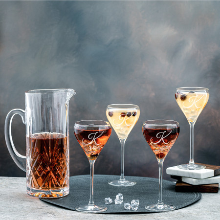Personalized Crystal Cocktail Set- Great Wedding Gift | The Crystal Shoppe