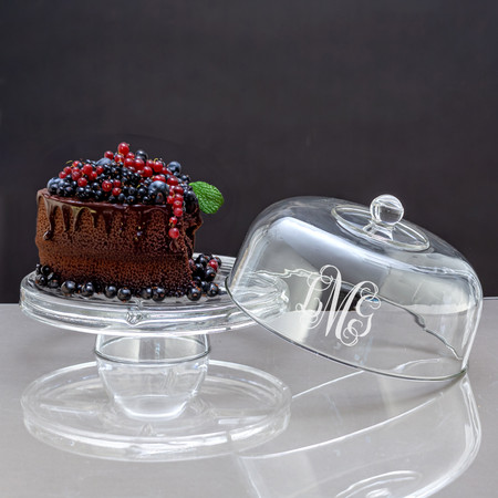 Personalized Pedestal Cake Set - Great wedding Gift | The Crystal Shoppe