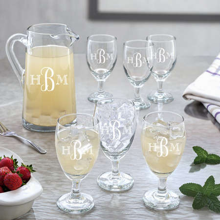 Personalized Pitcher Set- Great Wedding Gift | The Crystal Shoppe
