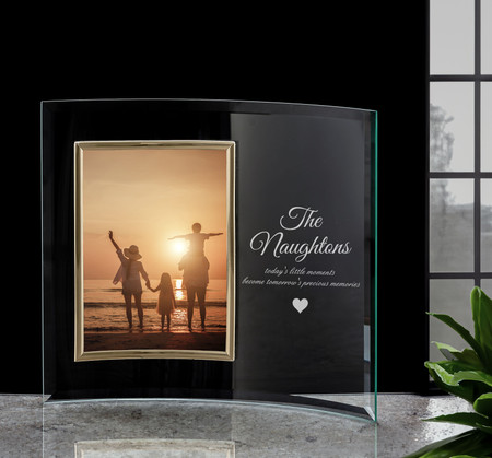 Personalized Crystal Glass Frame - Great Wedding Gift | The Crystal Shoppe