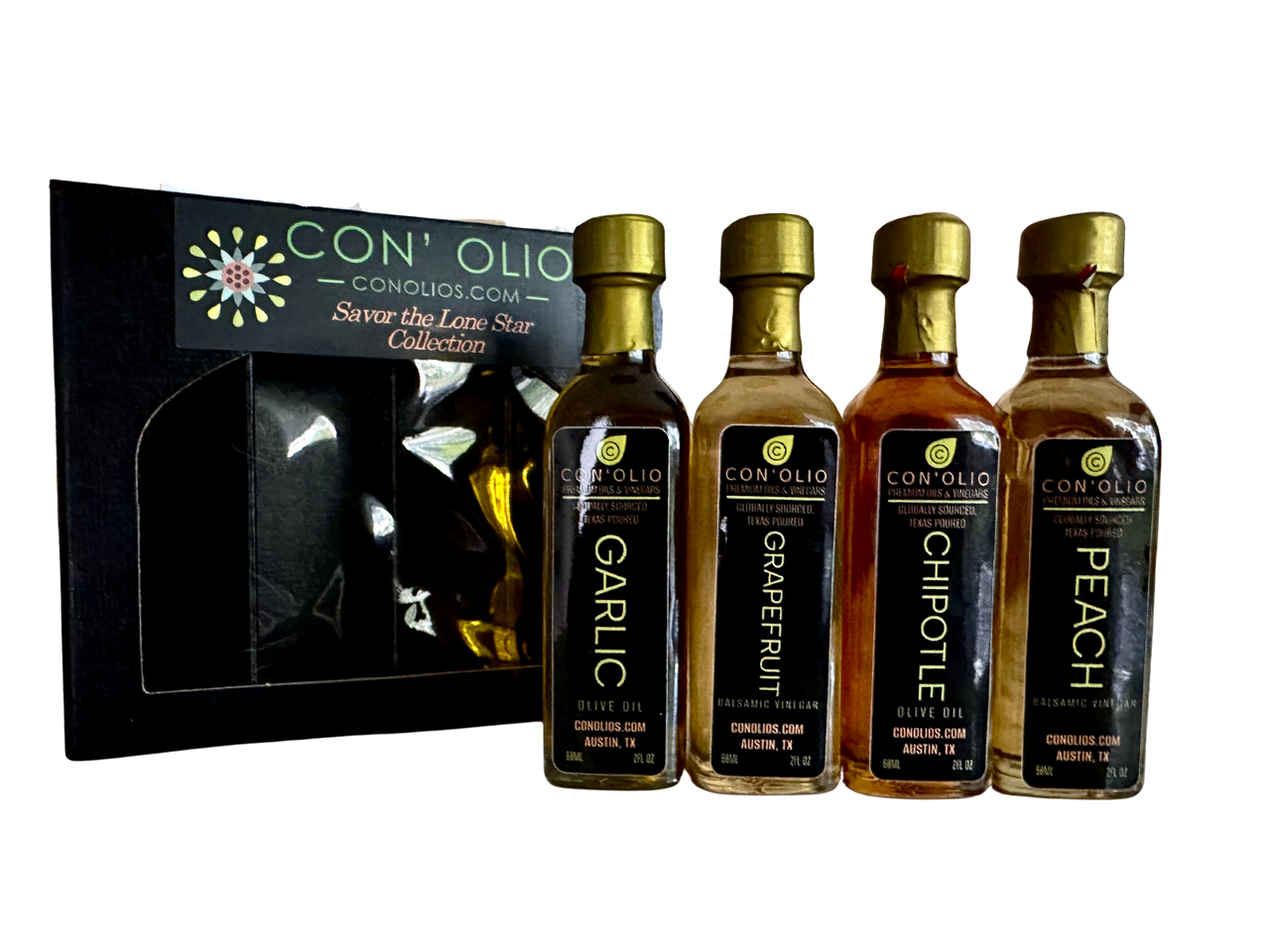 Savor the Lone Star Collection (60ml Variety Set) - Con' Olio Oils ...