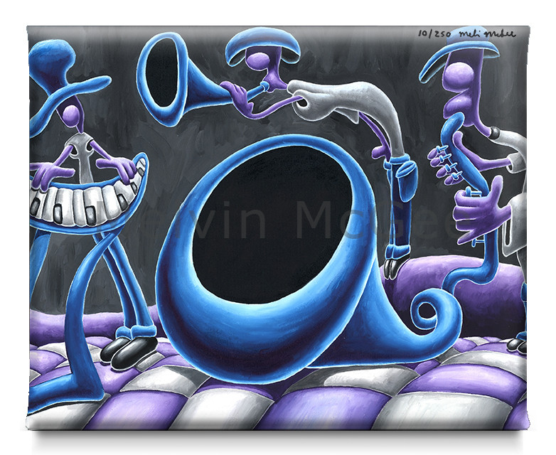 Blue Band Playing Green Instruments - Melvin McGee