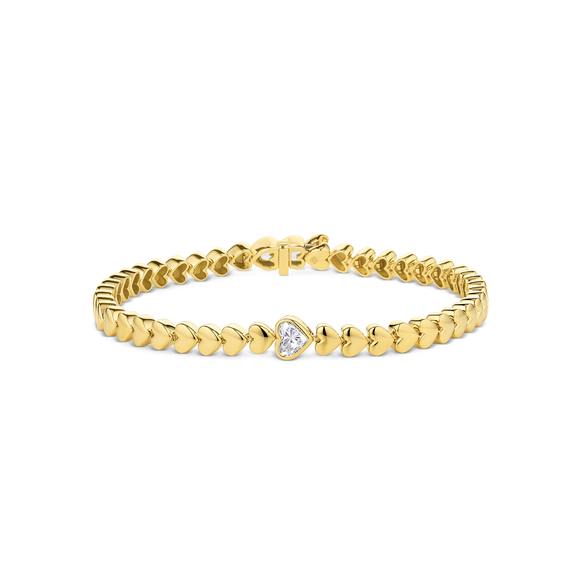 Heart Shaped Diamond Gold Bracelet - Baggins J.