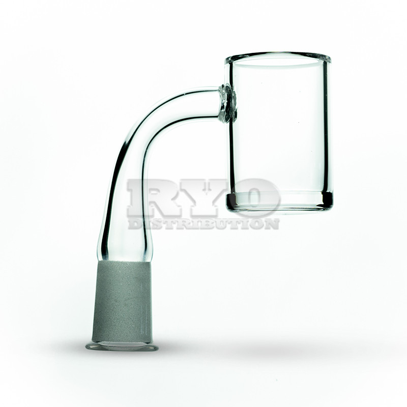 Frosted Insert Quartz Banger with Beveled Bottom Female 90 Degrees ...