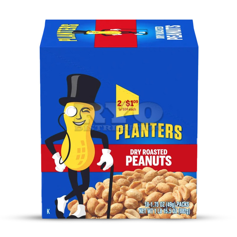 Planters Peanuts Dry Roasted - 18ct - RYO Distribution