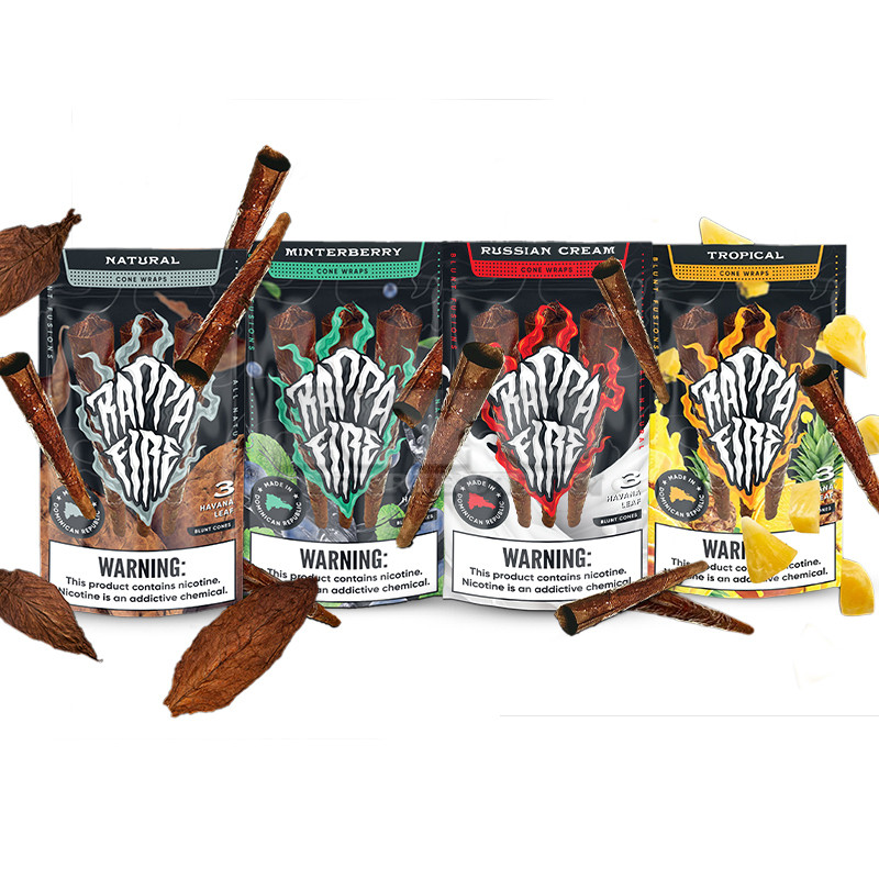 Rappa Fire Cone Wraps 3pk - 10ct - RYO Distribution