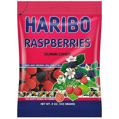 HARIBO RASPBERRIES PEG BAG - RYO Distribution