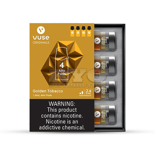Vuse Alto Golden Tobacco 2.4% Pod 4pk - RYO Distribution
