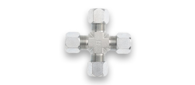 Flareless Cross Fittings | 24° Compression Tube Fittings | Brennan