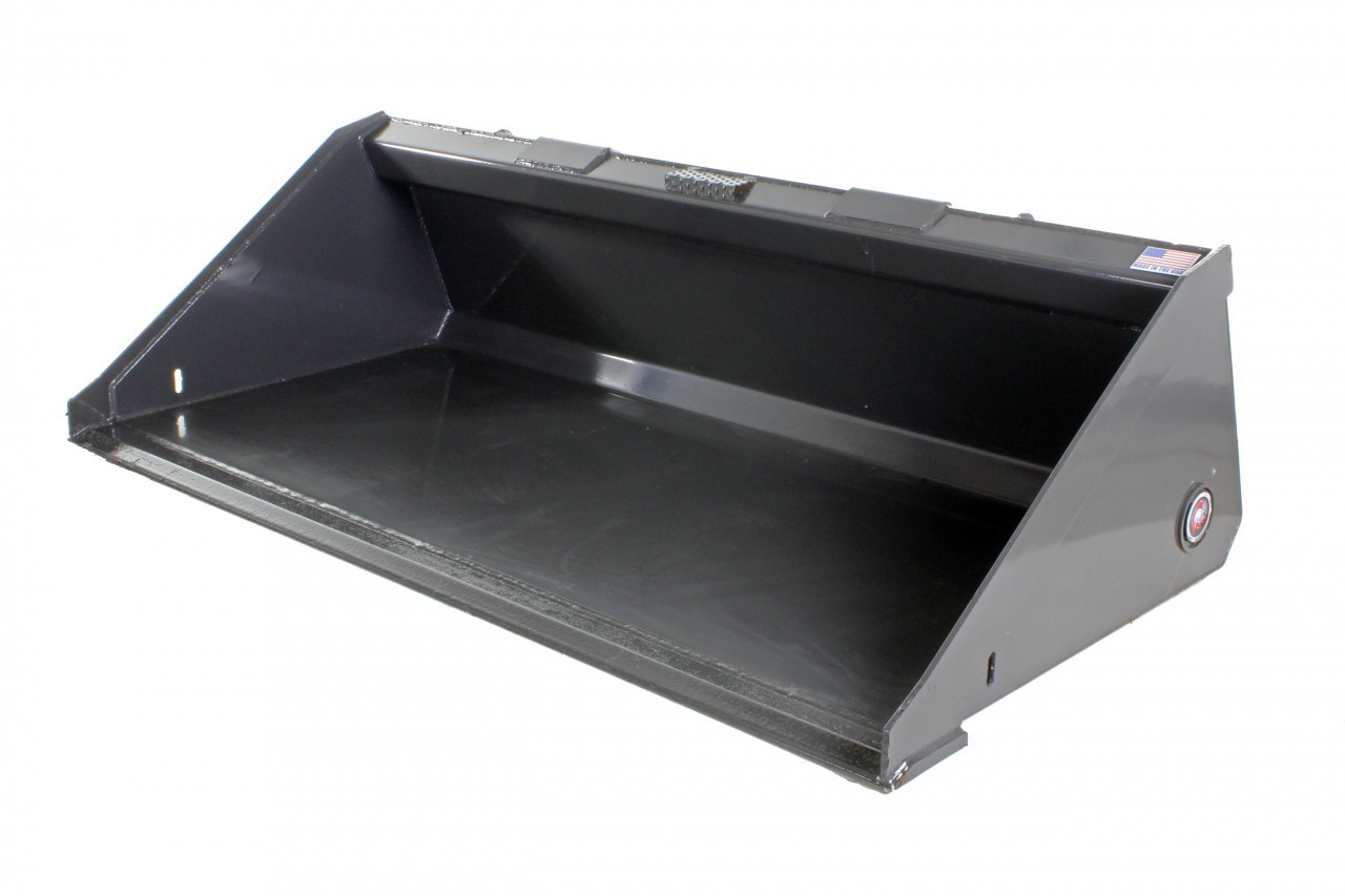 84" Wide Skid Steer Long Bottom Bucket Smooth Edge - Spartan Equipment