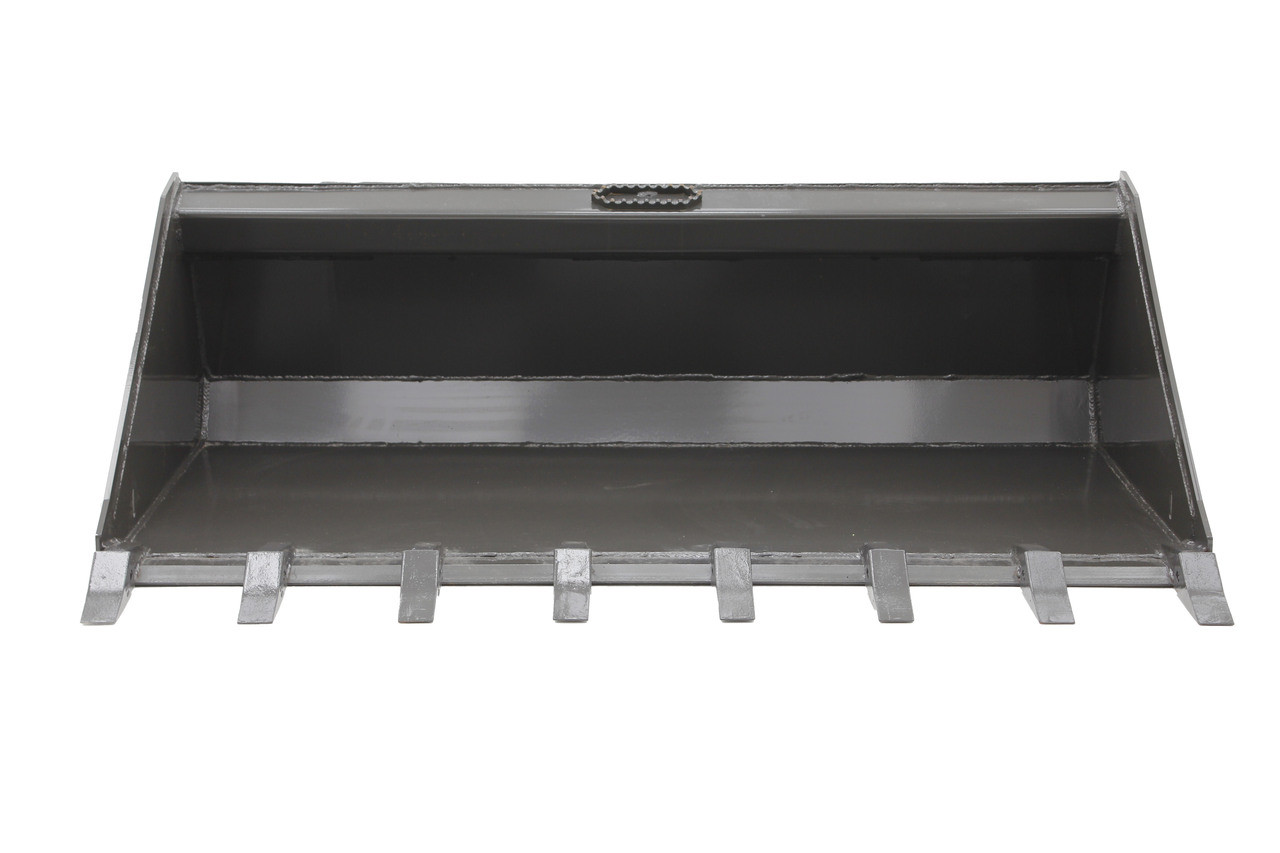 72" Wide Skid Steer Long Bottom Bucket With Teeth - Spartan Equipment