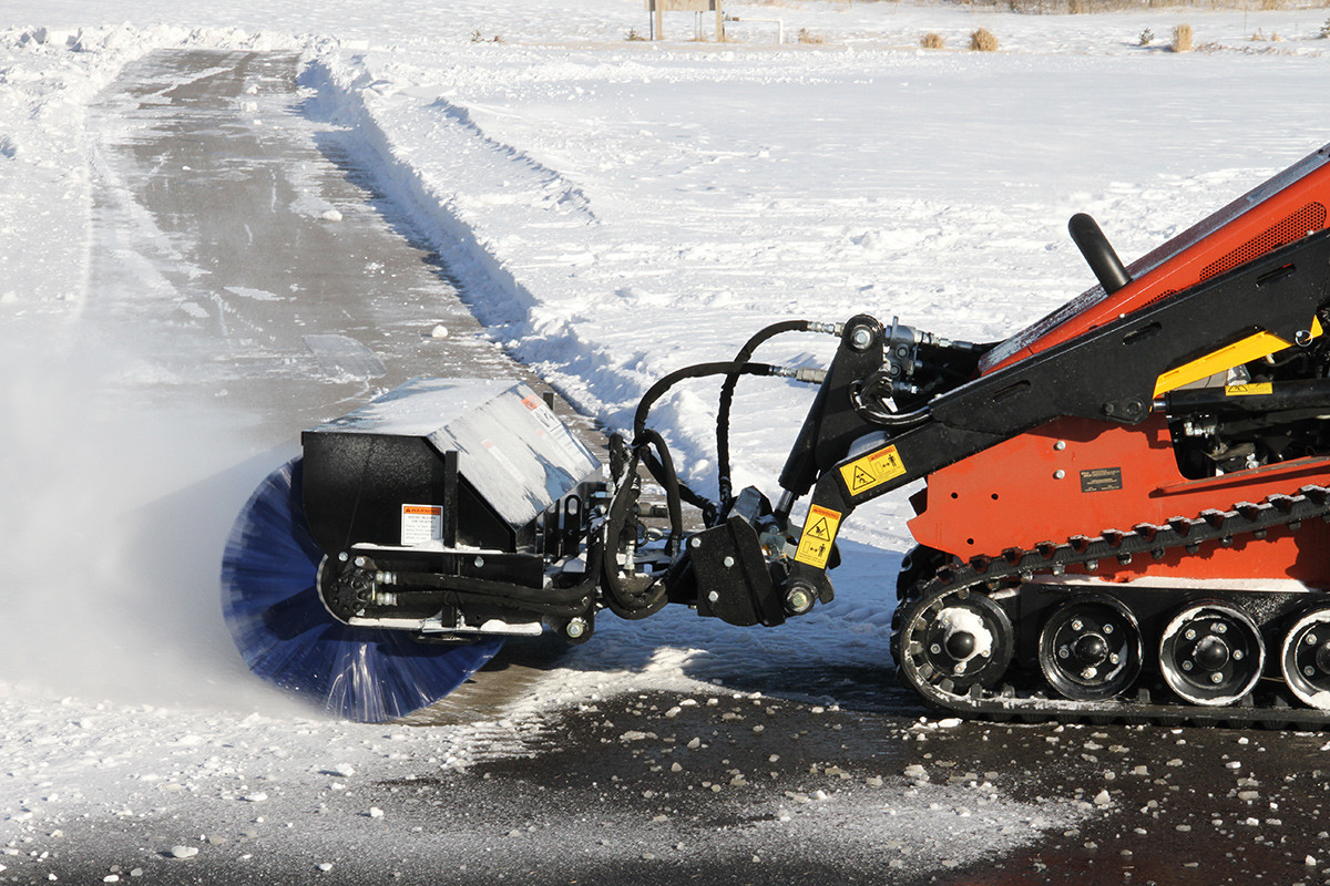 Spartan Mini Skid Steer Manual Angle Broom Attachment