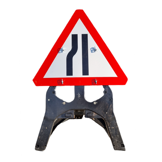 Start Traffic 750mm Road Narrows left, QuickFit Endura Sign - Honey ...