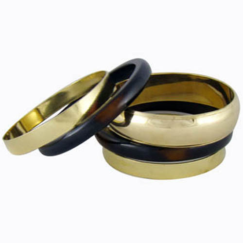 Floral Metal Bangle Set-BA10816