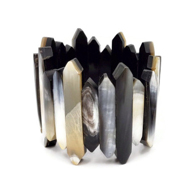 Kata Elastic Buffalo Horn Bracelet - Treasure Jewelry