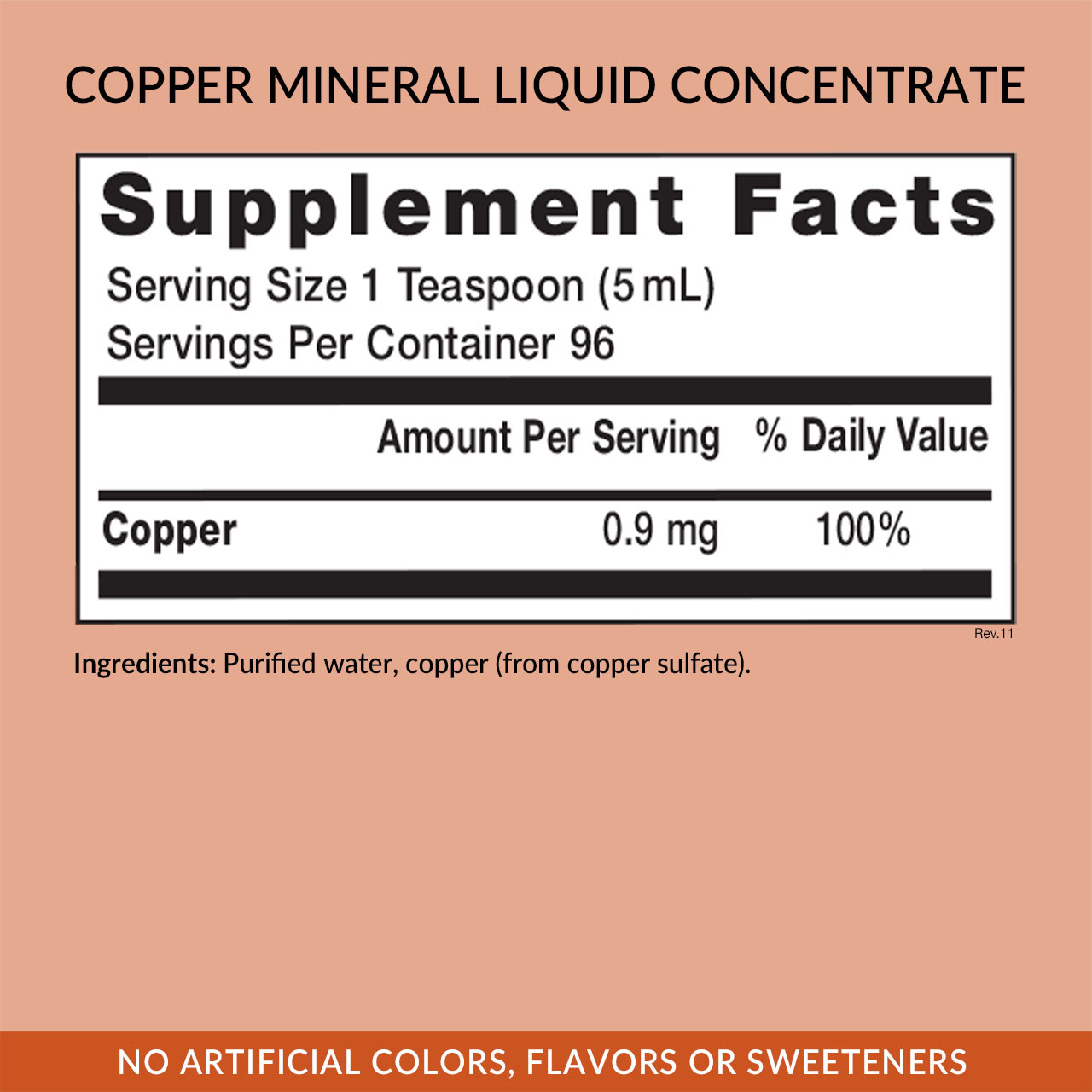 Copper Mineral Liquid Concentrate (16 oz) - Eniva Health Qualified ...